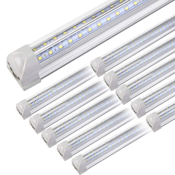 4ft 50-Watt T8 LED Tube Light Clear Cover Linkable Shop Light for ...