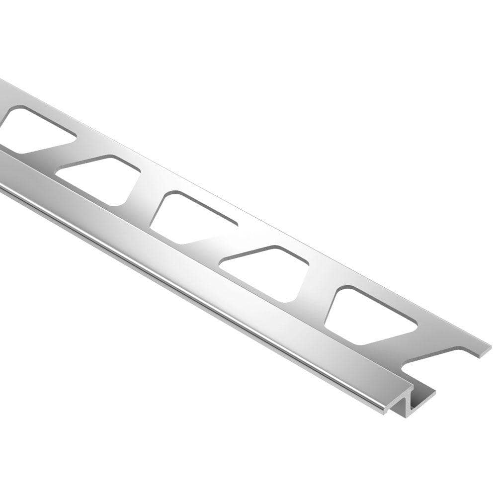 Schluter Reno-TK Bright Chrome Anodized Aluminum 1/4 in. x 8 ft. 2-1/2 ...
