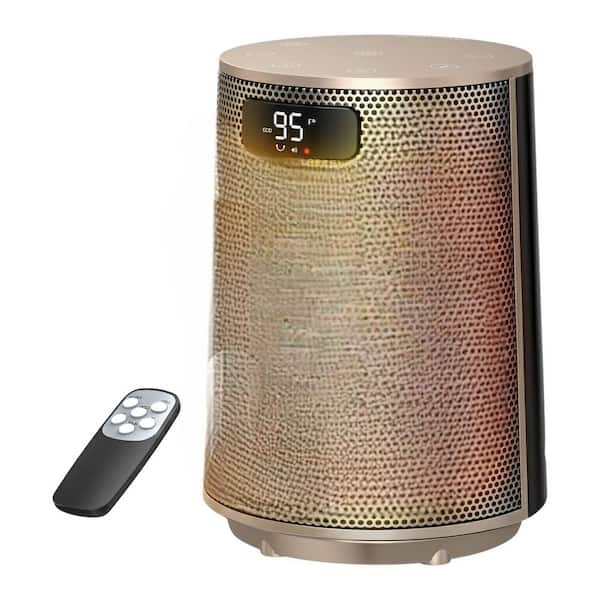 800W Yellow Outdoor Electric Space Heater Digital Adjustable Heating ...