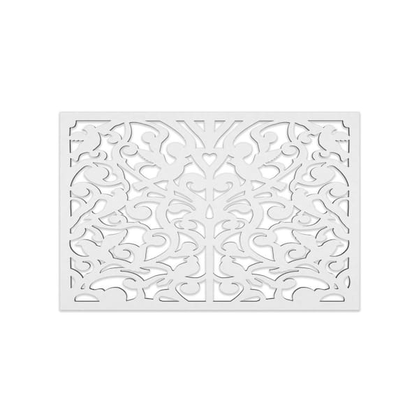 Acurio Latticeworks Ginger Dove Landscape 32 in. x 4 ft. White Vinyl ...