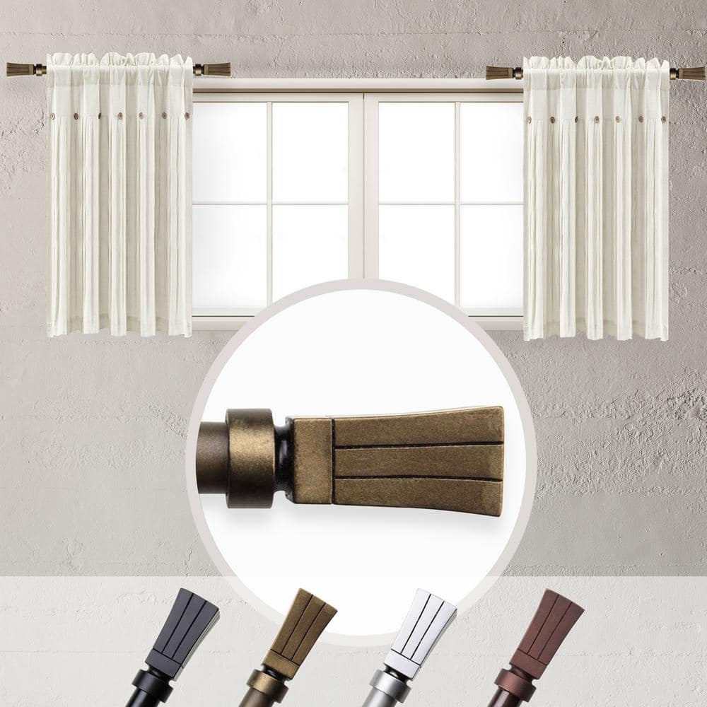 EMOH Zaire 5/8 inch Side Curtain Rod 12-20 inch long (Set of 2 ...