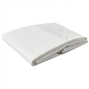 TarpsNow 14 ft. x 20 ft. White 12 Mil Heavy Duty Plastic Poly Tarp ...
