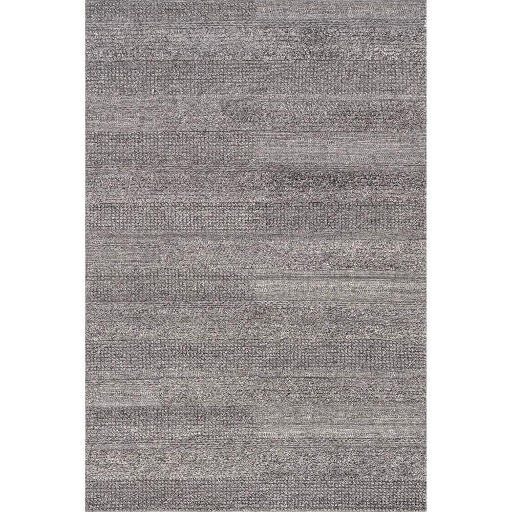 RUGS USA Samba Textured Cotton-Blend Gray 10 ft. x 14 ft. Indoor ...