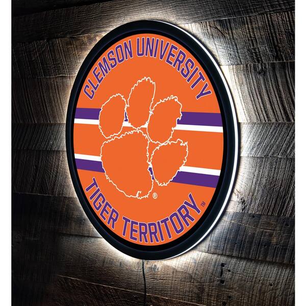 Evergreen Clemson University 15 in. Round Plug-in LED Lighted Sign ...