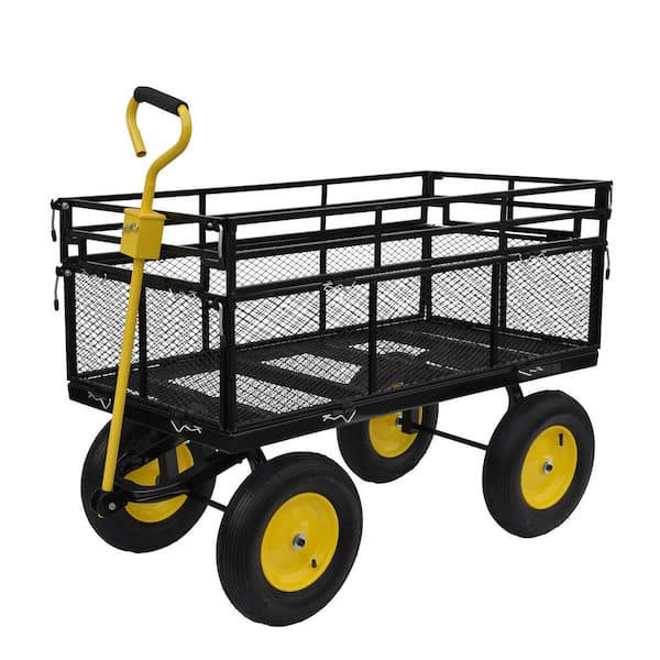 SUNRINX 12 cu.ft. Steel Garden Cart MG65-112-DSJ - The Home Depot