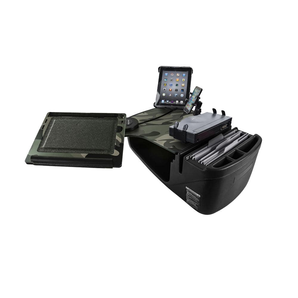 AutoExec Reach Desk Front Seat Green Camouflage Car Desk with Built-in ...