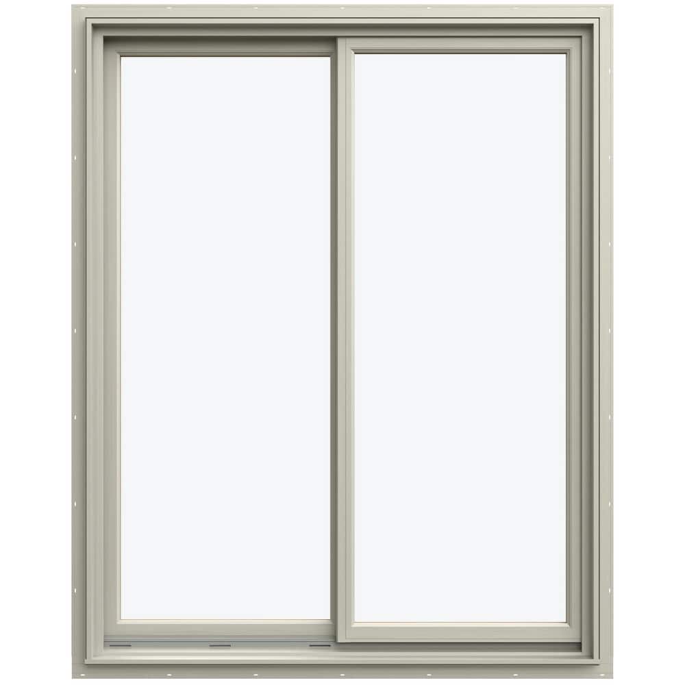 JELD-WEN 47.3125 in. x 59.5625 in. W-5500 Left-Hand Sliding Wood Clad ...