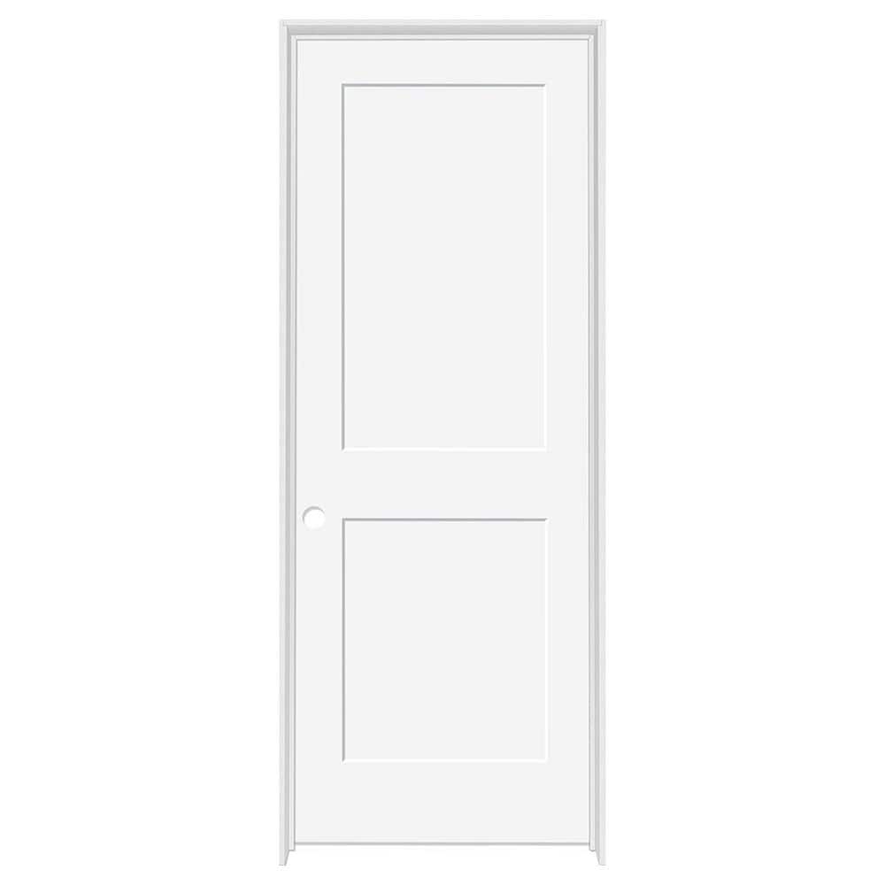 Steves & Sons 36 in. x 80 in. 2-Panel Square Shaker Primed RH ...