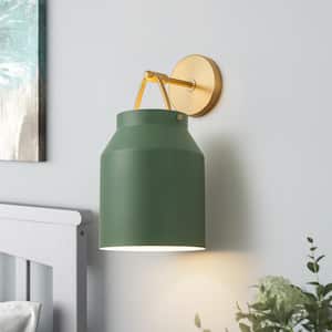 HUOKU Luckyday 7 in. Modern 1-Light Green Wall Sconce PD1014381 - The ...