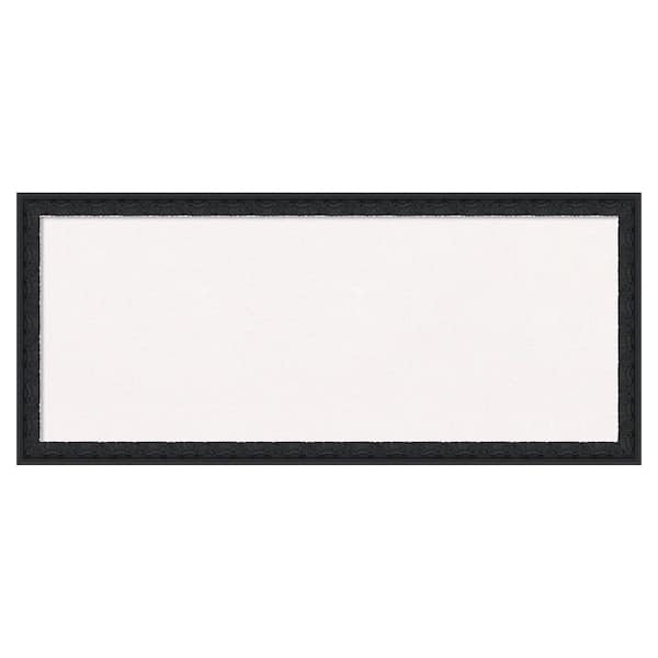 Amanti Art Bethany Black 32 in. x 14 in. Wood Framed White Cork Memo ...