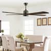 Oaks Aura Hakola 60 in. Indoor Modern Olive Wood Ceiling Fan with Light ...