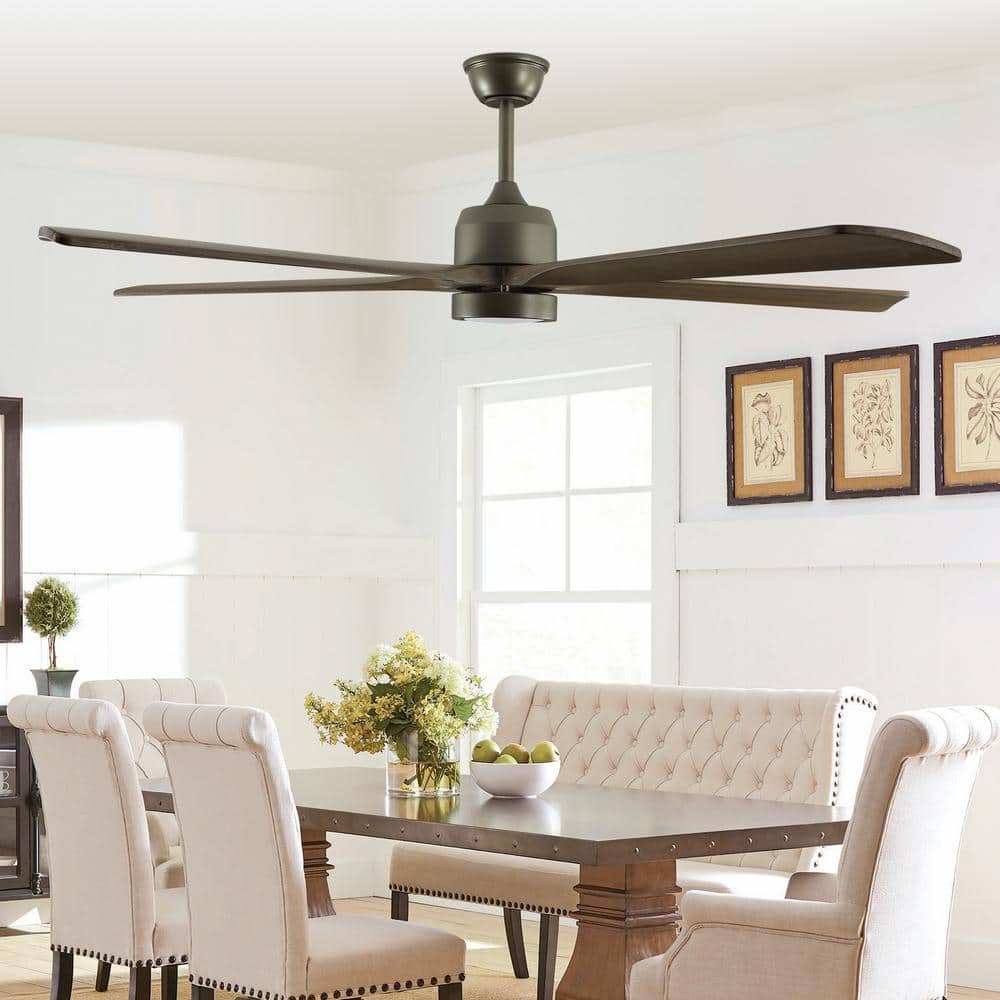 Oaks Aura Hakola 60 in. Indoor Modern Olive Wood Ceiling Fan with Light ...