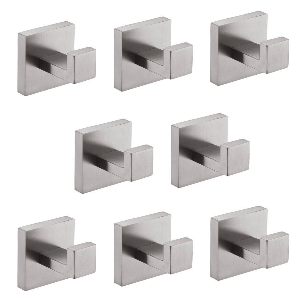 Wall-Mounted Knob Towel Hooks, Bath Hook With Screws in Brushed Nickel, 8 Pack, for Bathroom ...