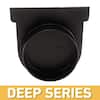 U.S. TRENCH DRAIN Deep Series Black End Cap and 3 in. Pipe Adaptor for ...