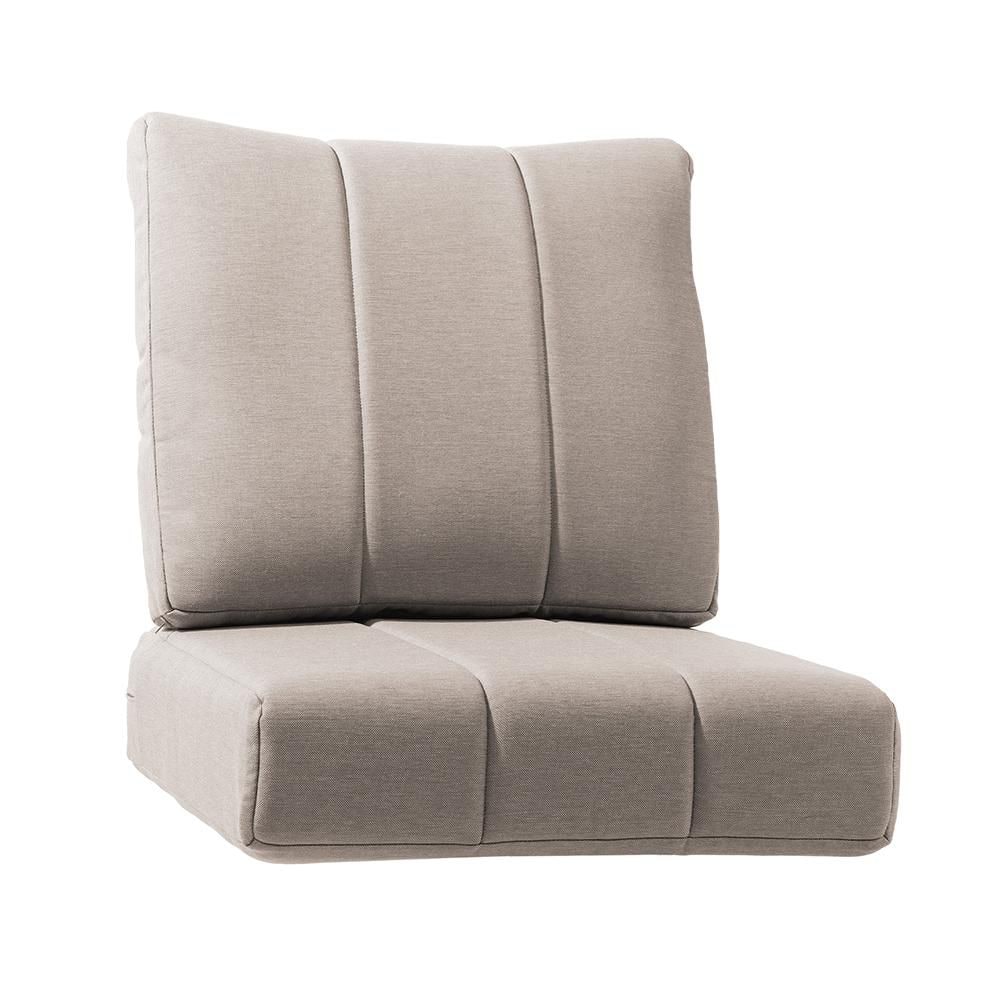 Pocassy Light Relax Beige 24 x 24 Outdoor 2-Piece Deep Seating Outdoor ...