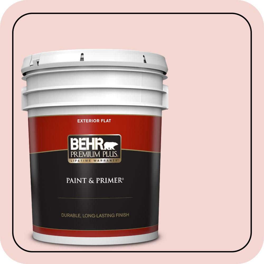 BEHR PREMIUM PLUS 5 gal. #150C-2 Hawaiian Shell Flat Exterior Paint ...