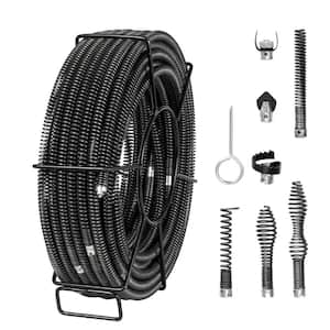 VEVOR Drain Cleaning Cable 100 ft. x 5/8 in. Sewer Drain Auger Cable ...