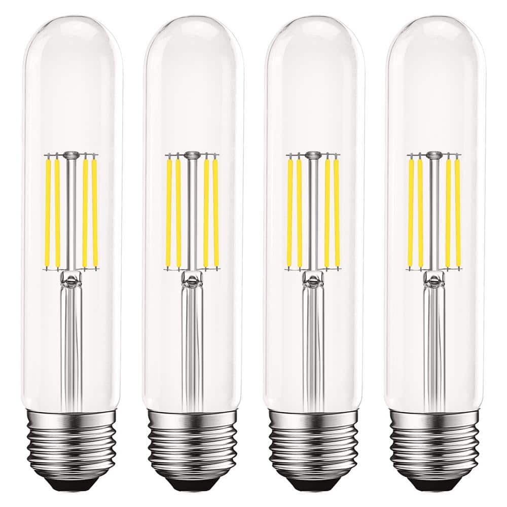 LUXRITE 60-Watt Equivalent T9 Dimmable Edison Tube LED Light Bulbs 5 ...