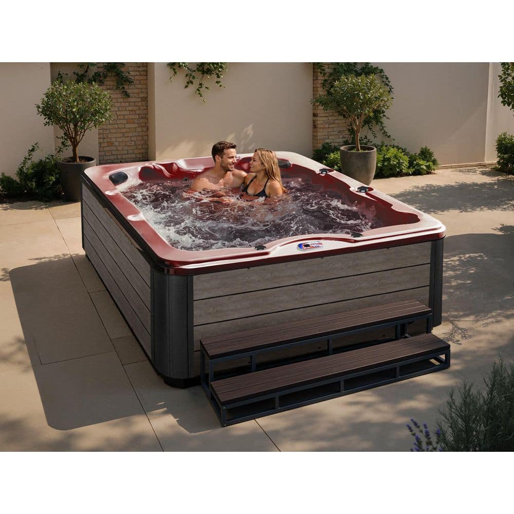 American Spas 6-Person 40-Jet 240-Volt Premium Acrylic Lounger Spa ...