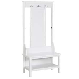 SAINT BIRCH Finley Antique White Hall Trees SBFL8118HTAW - The Home Depot