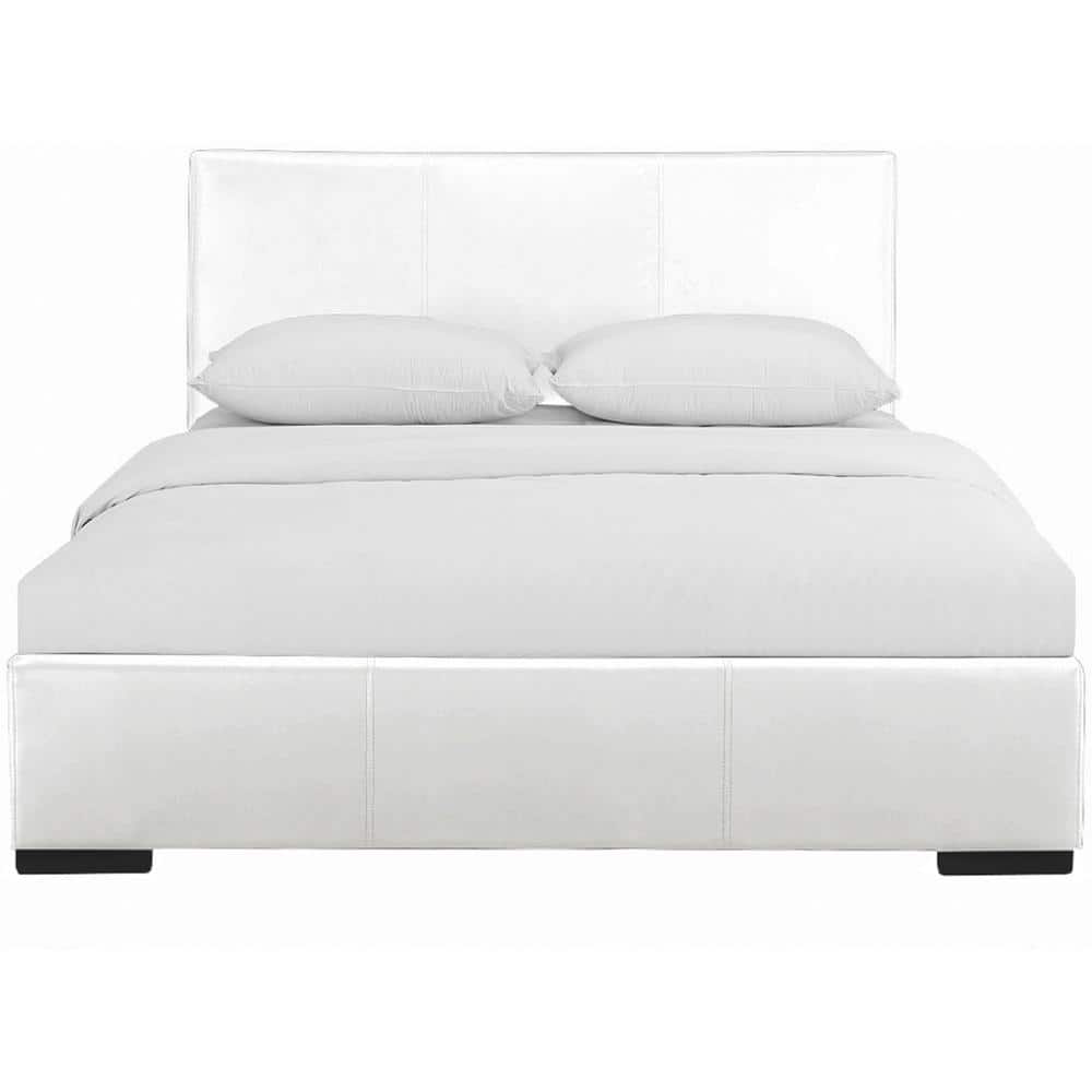 Camden Isle Hindes White Upholstered King Platform Bed 86345 - The Home ...