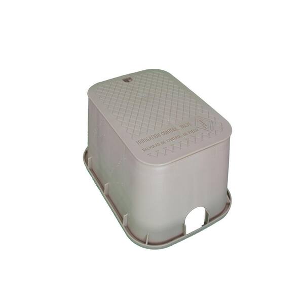 DURA 12 in. x 17 in. x 12 in. Deep Rectangular Valve Box in Tan Body ...