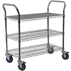 TRINITY EcoStorage 3‐Tier 40.5 in. x 18 in. x 36 in. Cart in Chrome ...