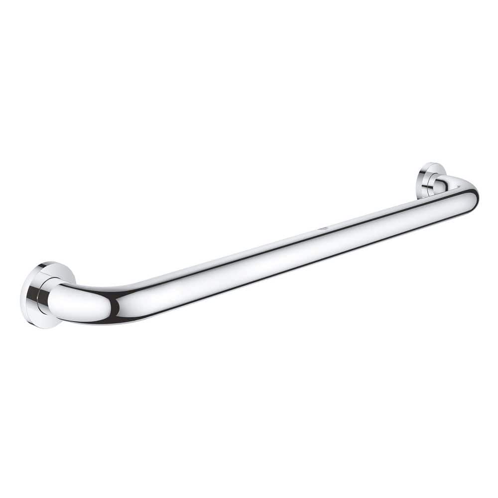 GROHE Essentials 24 in. Concealed Screw Grab Bar in Star Light Chrome ...
