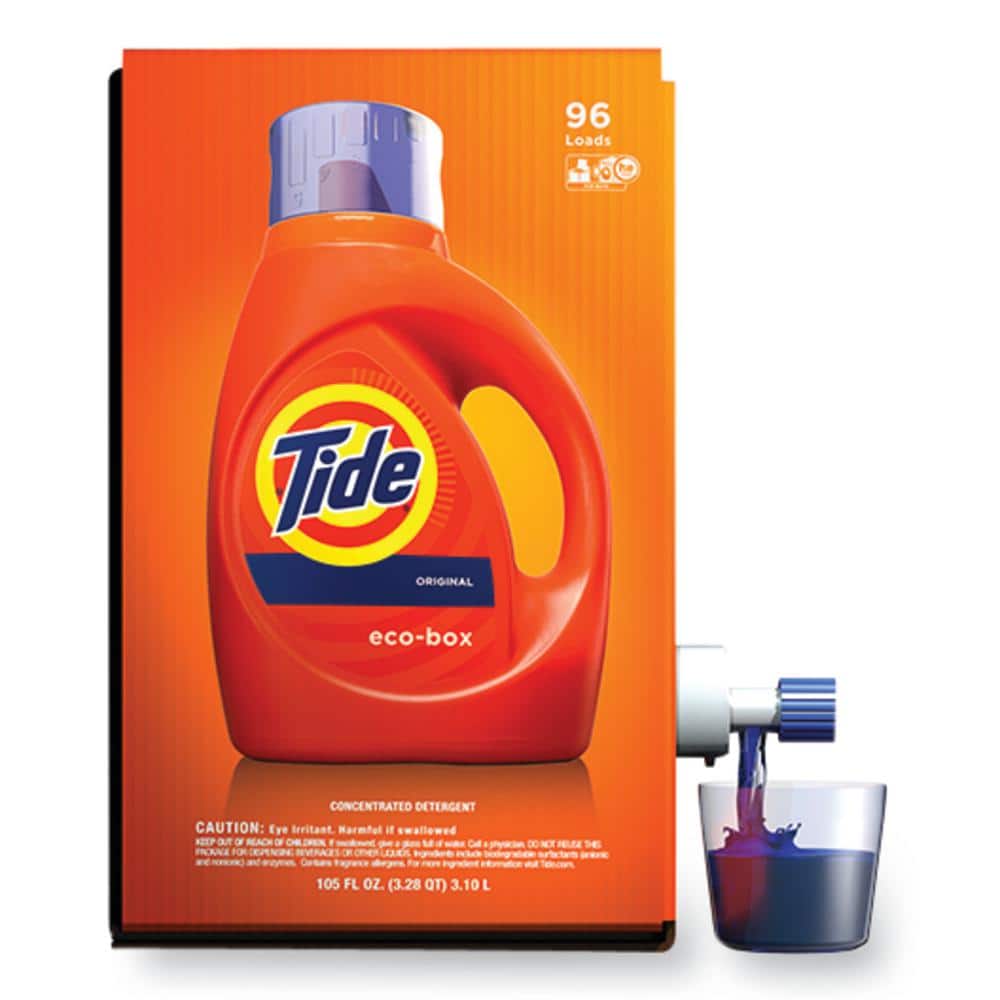 Tide 105 oz. Original Scent Eco-Box HE Liquid Laundry Detergent Bag-In ...