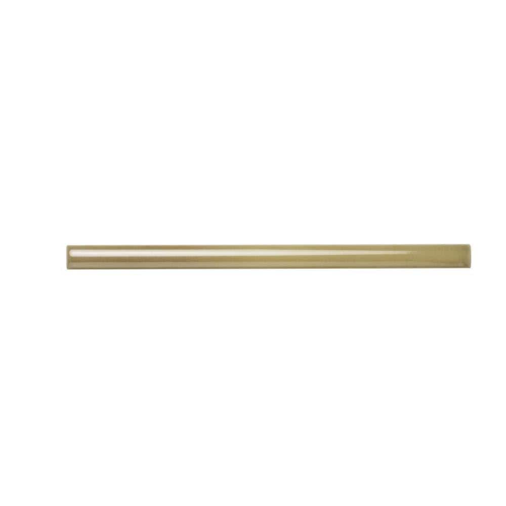 Apollo Tile Silken Green 0.5 in. x 7.9 in. Glossy Ceramic Pencil Tile ...