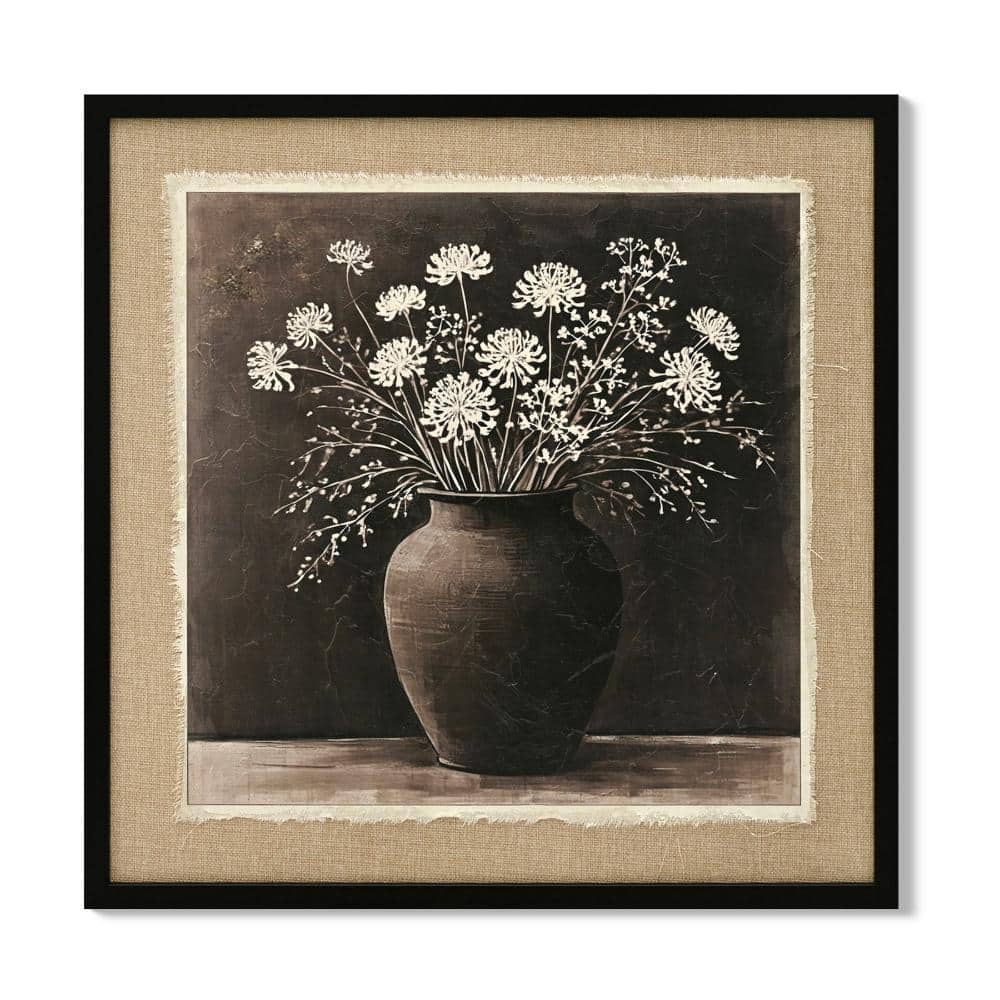Miscool Avex 1-piece Framed Abstract Flower Bouquet Art Print 24 in. x ...
