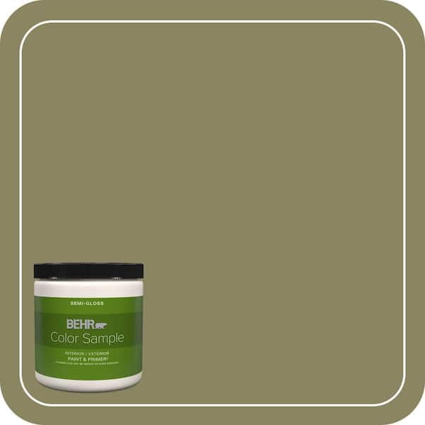 BEHR PREMIUM PLUS 8 oz. #S350-5 Green Scene Semi-Gloss Interior ...