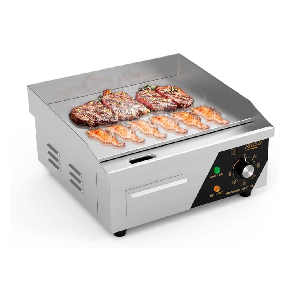 Karl home 168 sq. in. Stainless Steel Electric Griddle with Non-Stick ...