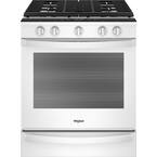 GE 30 in. 5.6 cu. ft. Slide-In Gas Range with Self-Cleaning Convection ...