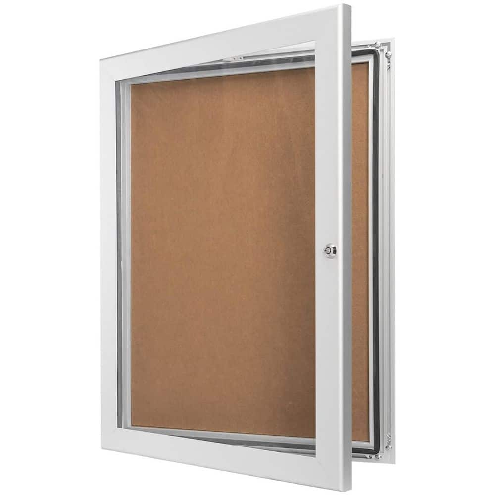 NVNOO 26.8 in. x 20 in. All-Weather Enclosed Bulletin Board with Lock ...