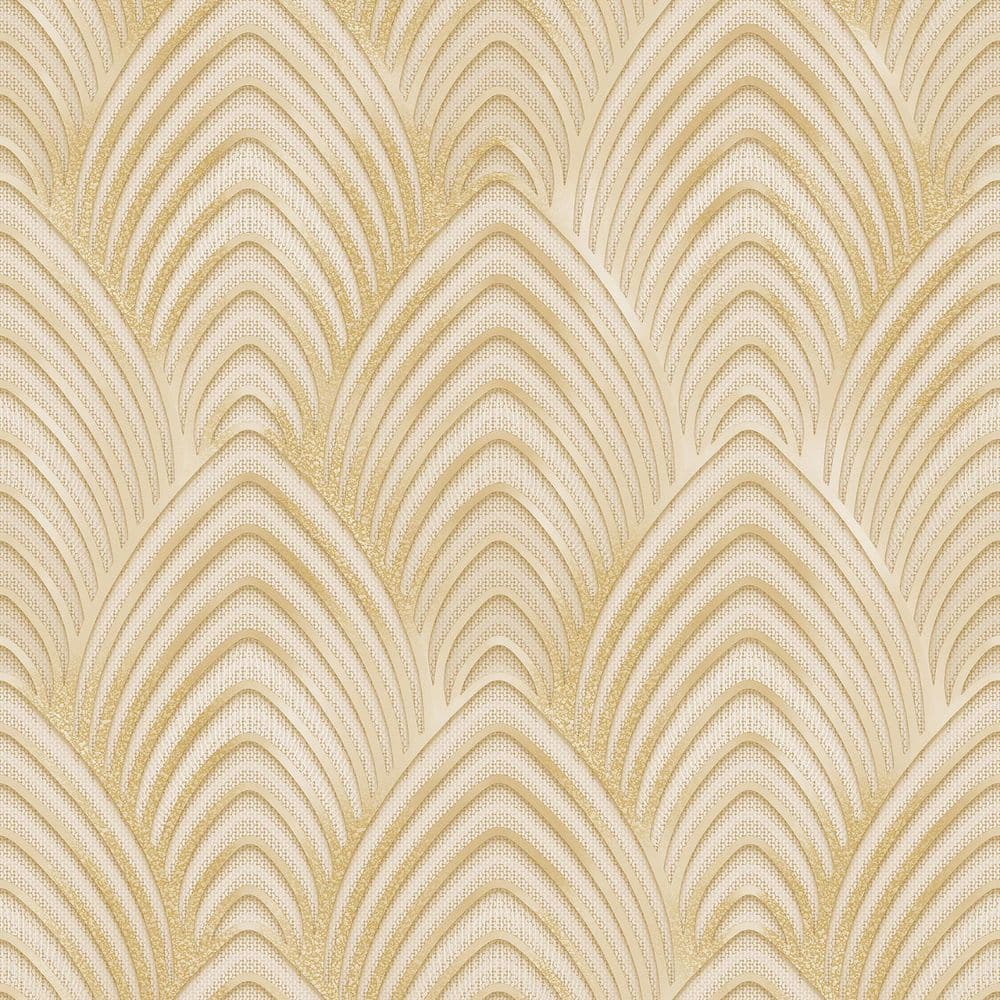 Utopia Collection Gold Arch Array Luster Finish Vinyl on Non-Woven Non ...