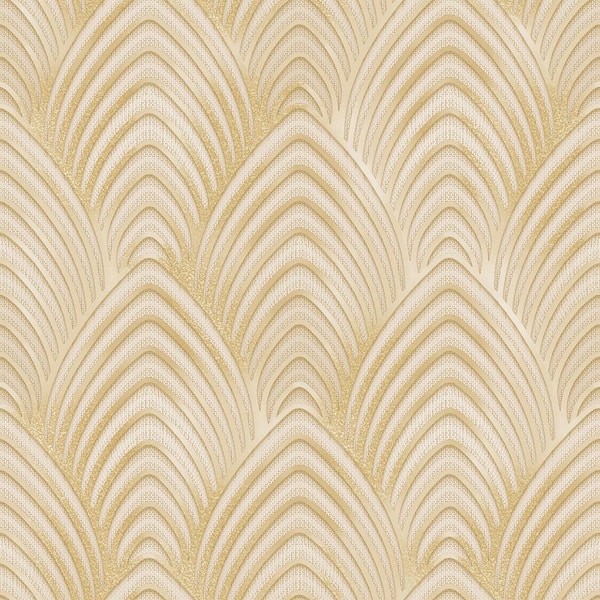 Utopia Collection Gold Arch Array Luster Finish Vinyl on Non-Woven Non ...
