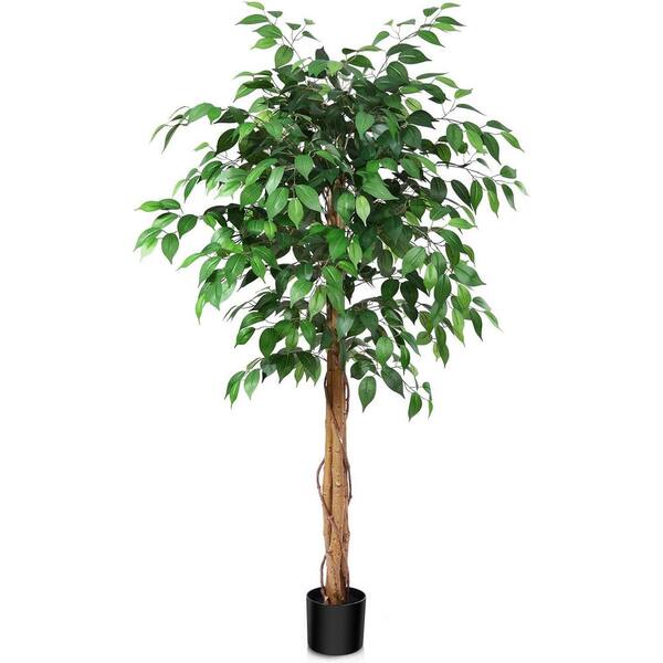 Cubilan 60 in. Green Artificial Ficus Trees M809CRK - The Home Depot