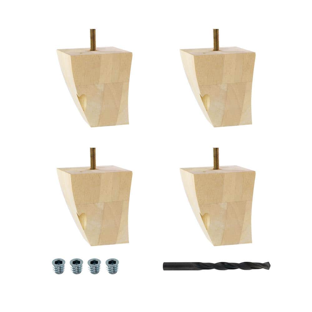 American Pro Decor 3-3/4 in. x 3 in. Unfinished Solid Hardwood Square ...