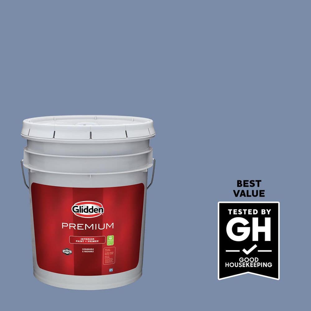 Glidden Premium 5 gal. #PPG1165-5 Evening Hush Satin Interior Latex ...