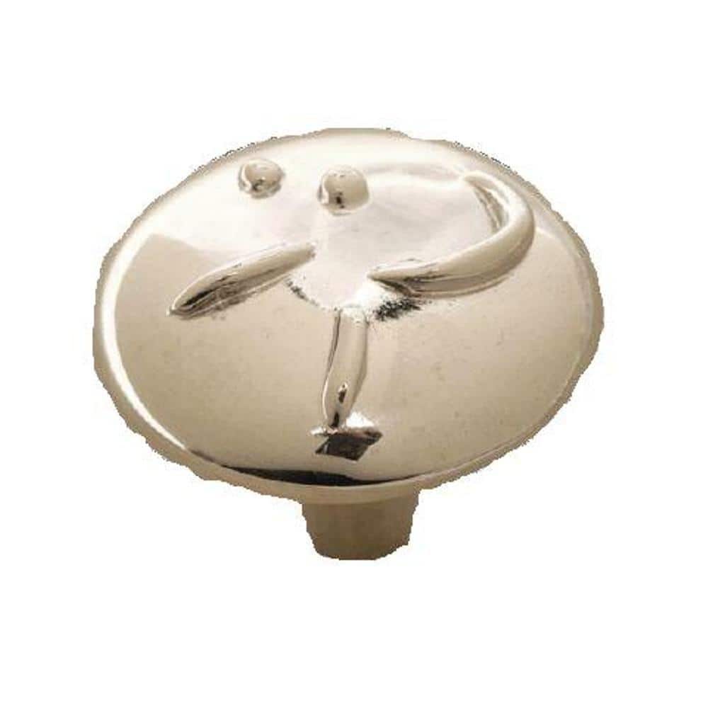 Laurey Graffiti 1-3/8 in. Satin Nickel Cabinet Knob 37228 - The Home Depot