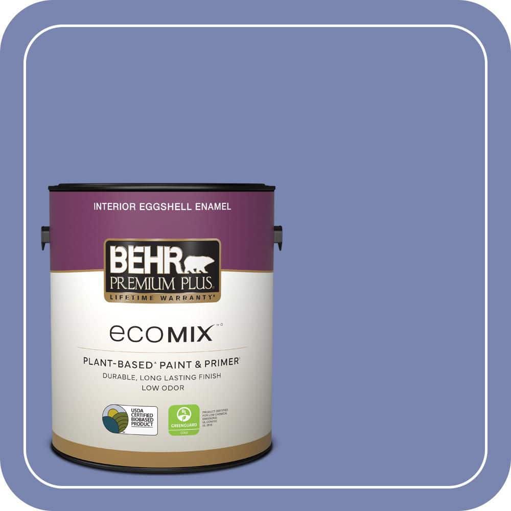 BEHR PREMIUM PLUS 1 gal. #610B-5 Corsican Purple Eggshell Enamel EcoMix ...