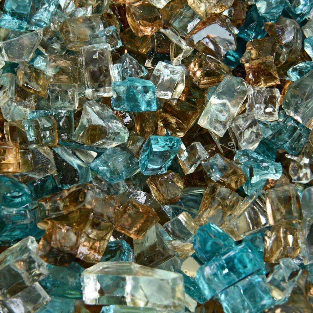 Fire Pit Essentials 10 lbs. of Barksdale 1/4 in. Blended Fire Glass 3T ...