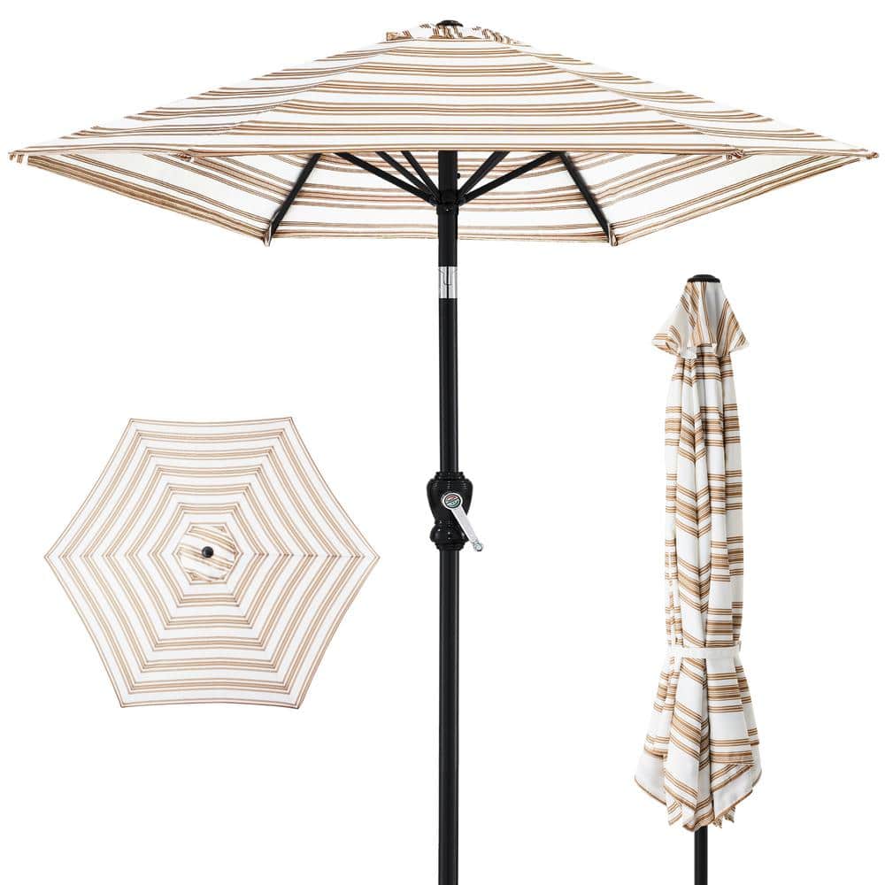 Best Choice Products 10 ft. Steel Market Tilt and Crank Patio Umbrella ...