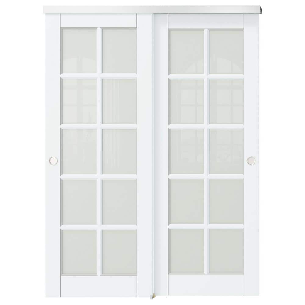 TENONER 60 in. x 80 in. (Double 30 in.) 10-Lite, White, No Bore ...