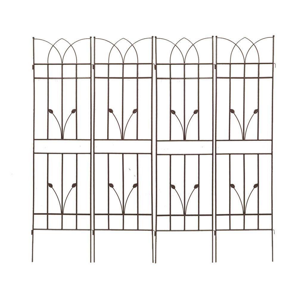 Sudzendf 71 in. Outdoor Garden Metal Rustproof Plant Climbing Trellis ...