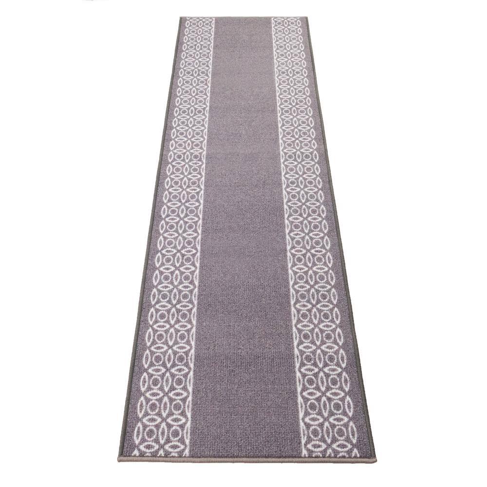 RugStylesOnline Berber Chain Series Gray 26 in. x 30 ft. Your Choice ...