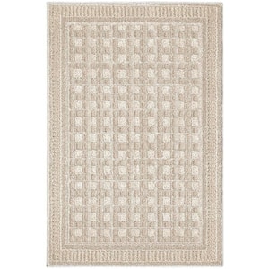 Nourison Nordic Ivory 8 ft. x 10 ft. Geometric Contemporary Area Rug ...