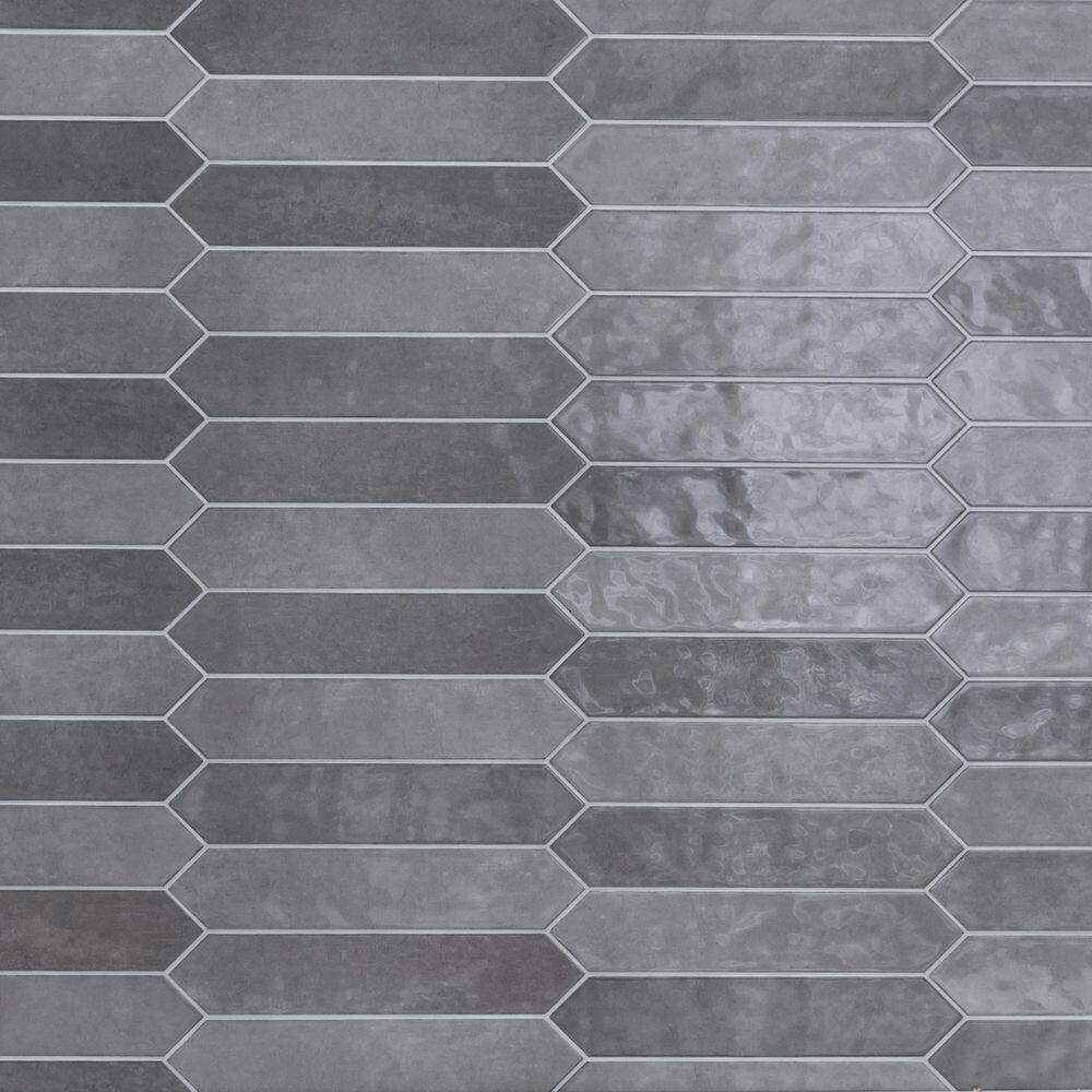 MSI Lakeview Storm Picket 2.5 in. x 13 in. Glossy Ceramic Wall Tile (12 ... MSI Lakeview Storm Picket 2.5 in. x 13 in. Glossy Ceramic Wall Tile (12 ...