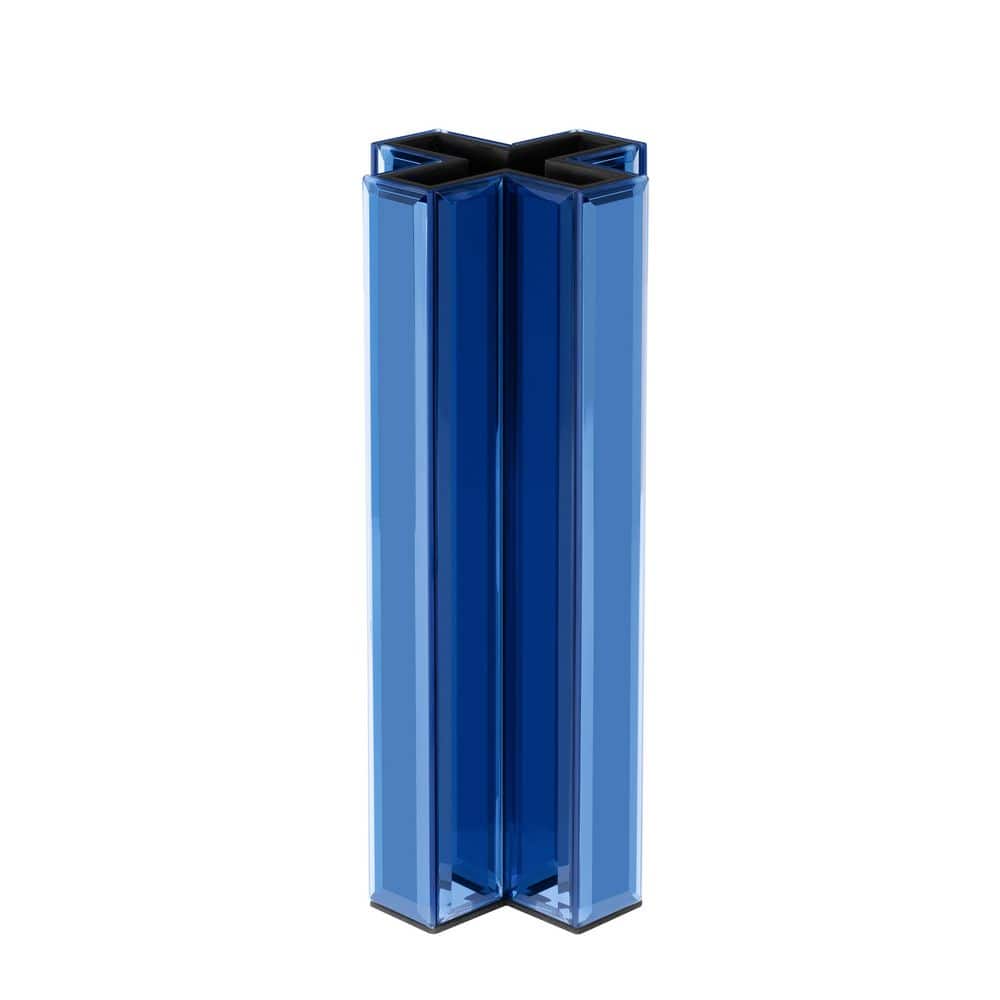 THKSHOUZ 11.81 in. Blue Mirrored Glass Table Vase SF-MP601 - The Home Depot